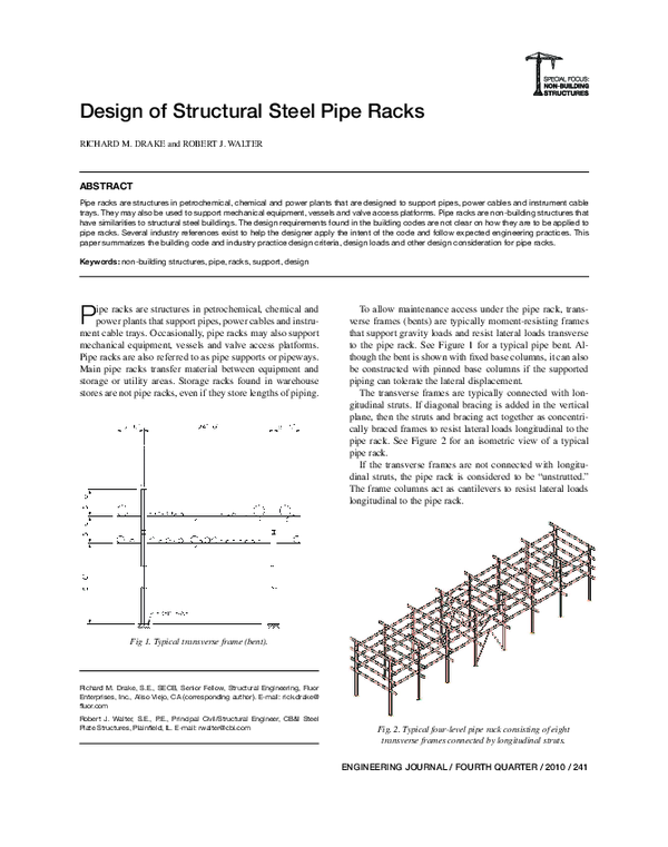 (PDF) Design of Structural Steel Pipe Racks