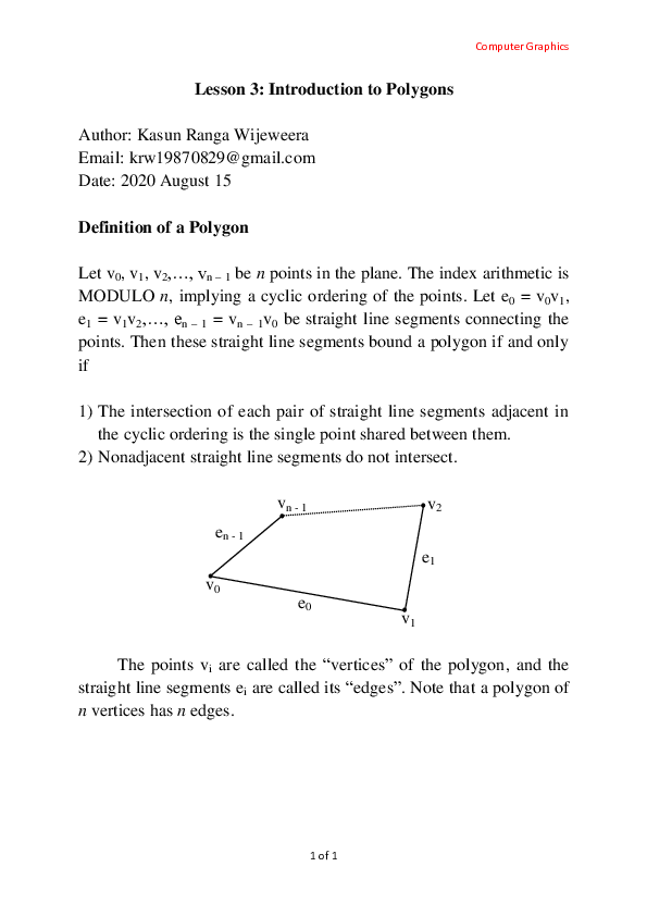 (PDF) Introduction to Polygons
