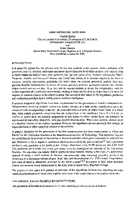 (PDF) Simd geometric matching | Hilary Buxton - Academia.edu