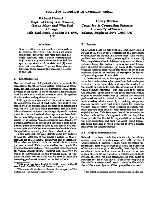 (PDF) Selective Attention in Dynamic Vision