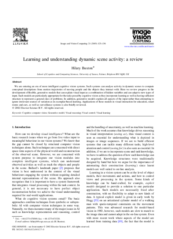 (PDF) Learning and understanding dynamic scene activity: a review