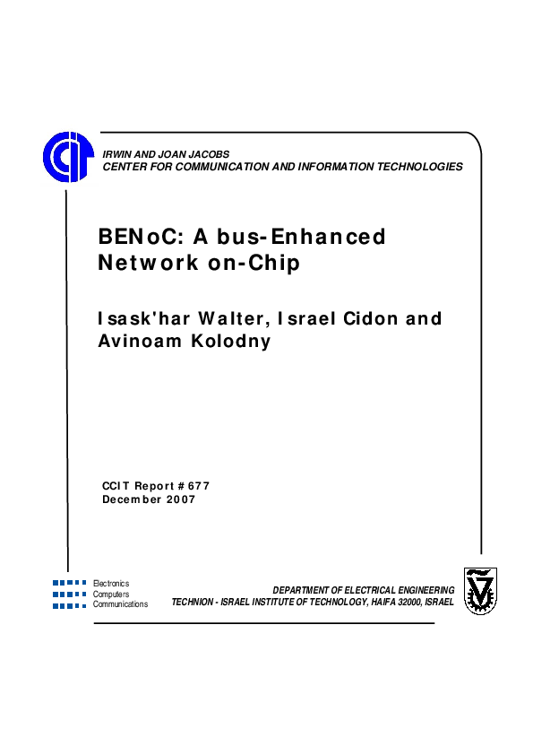 (PDF) BENoC: A bus-Enhanced Network on-Chip