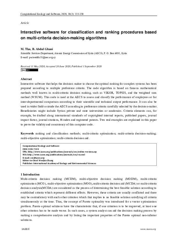 (PDF) Interactive software for classification and ranking procedures ...