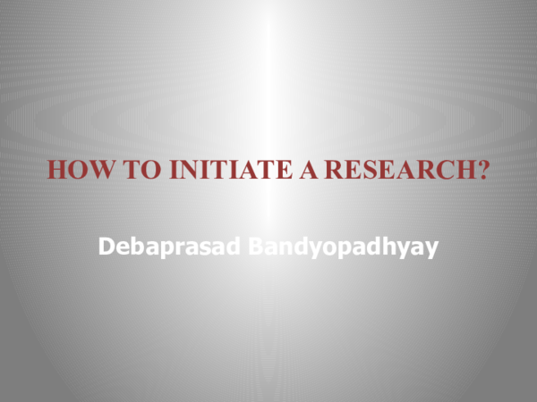 (PPT) HOW TO INITIATE A RESEARCH?