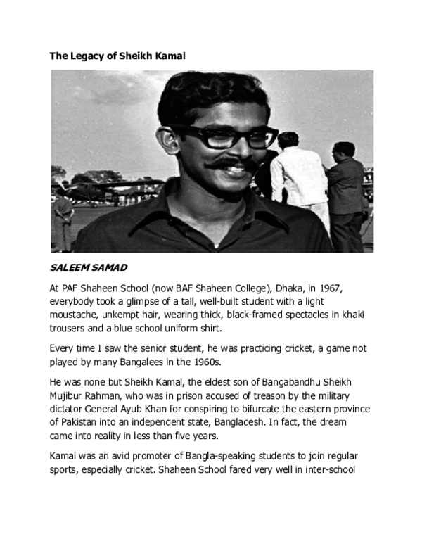 (PDF) The Legacy of Sheikh Kamal