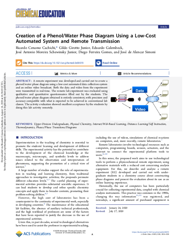 (PDF) Creation of a Phenol/Water Phase Diagram Using a Low-Cost ...