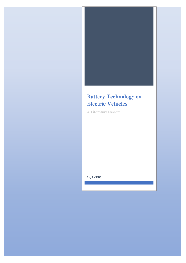(PDF) Battery Technology on Electric Vehicles A Literature Review ...