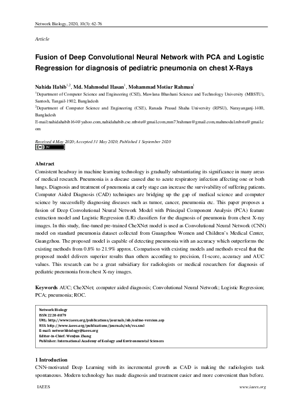 (PDF) Fusion of Deep Convolutional Neural Network with PCA and Logistic ...