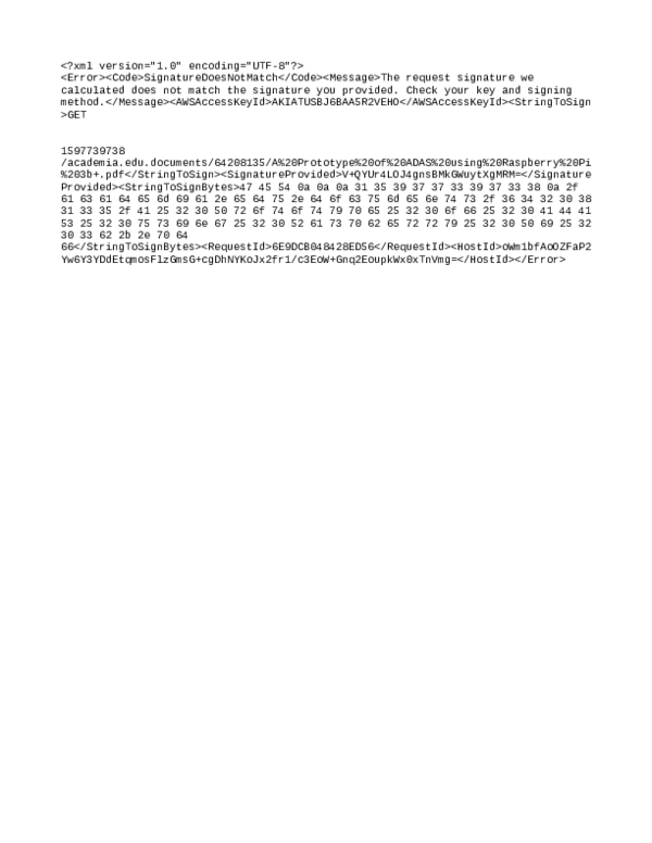 (PDF) A Prototype of ADAS using Raspberry Pi 3b