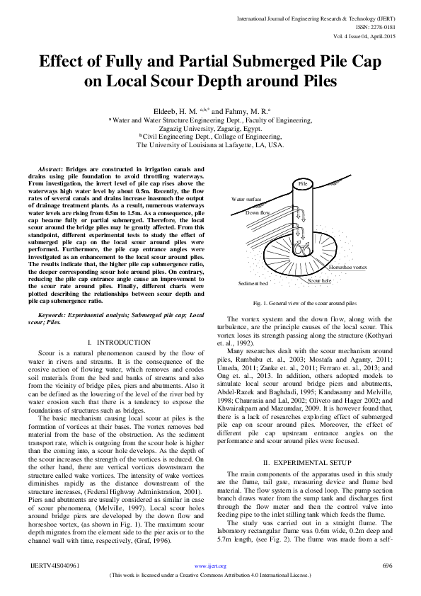(PDF) IJERT-Effect of Fully and Partial Submerged Pile Cap on Local ...