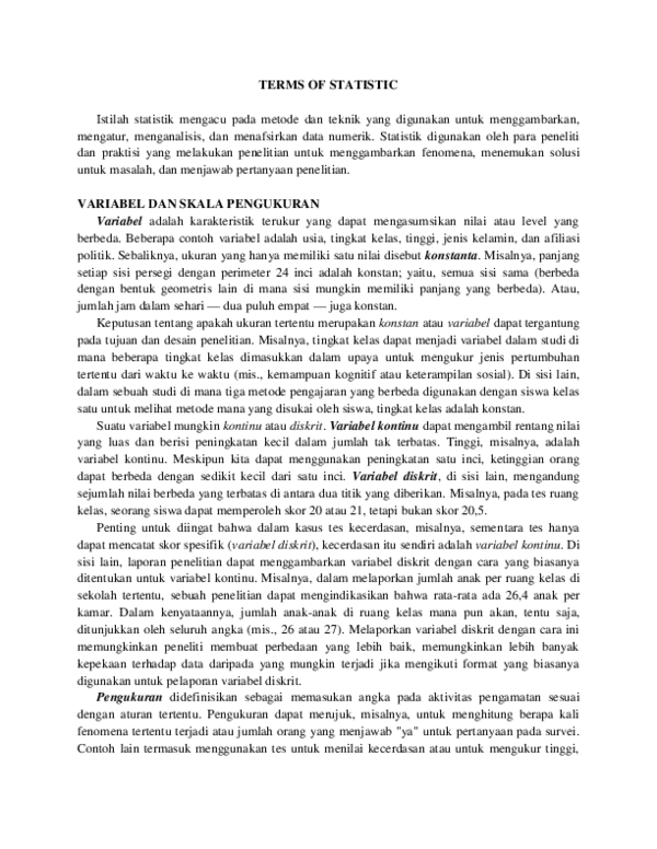 (PDF) TERMS OF STATISTICS | Udin Juhrodin - Academia.edu