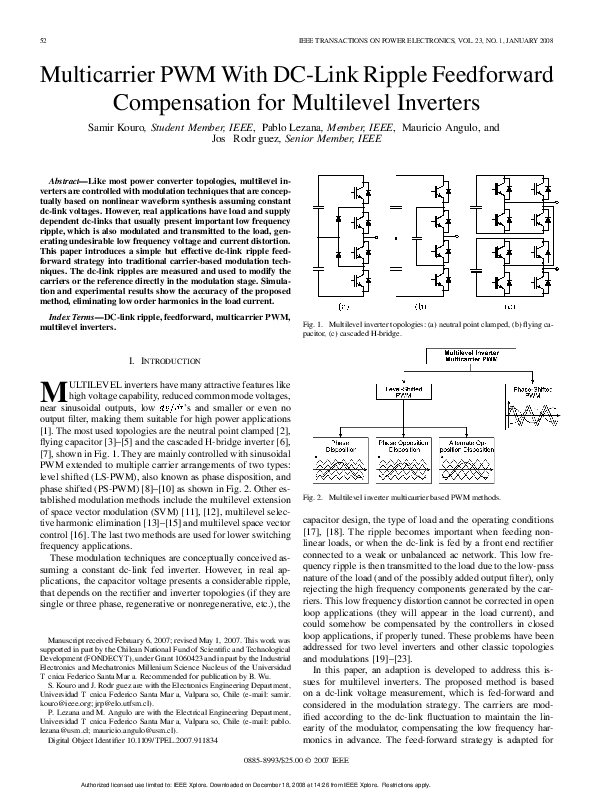 Pdf Analysis And Minimization Of Ripple Components Of Input Current