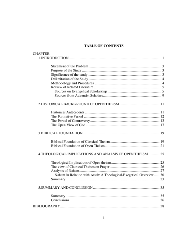(PDF) Open Theism and Its Origin: A Brief Survey