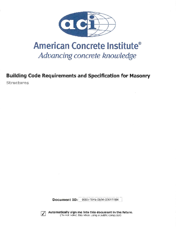 (PDF) American Concrete lnstitute® Advancing concrete knowledge ...