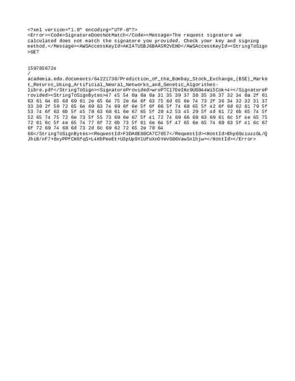 (PDF) Prediction of the Bombay Stock Exchange (BSE) Market Returns ...