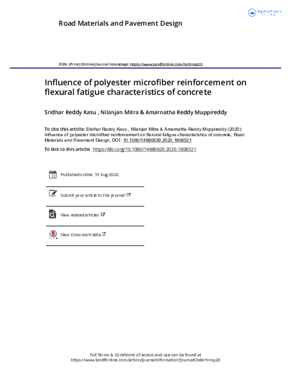 (PDF) Influence of polyester microfiber reinforcement on flexural ...