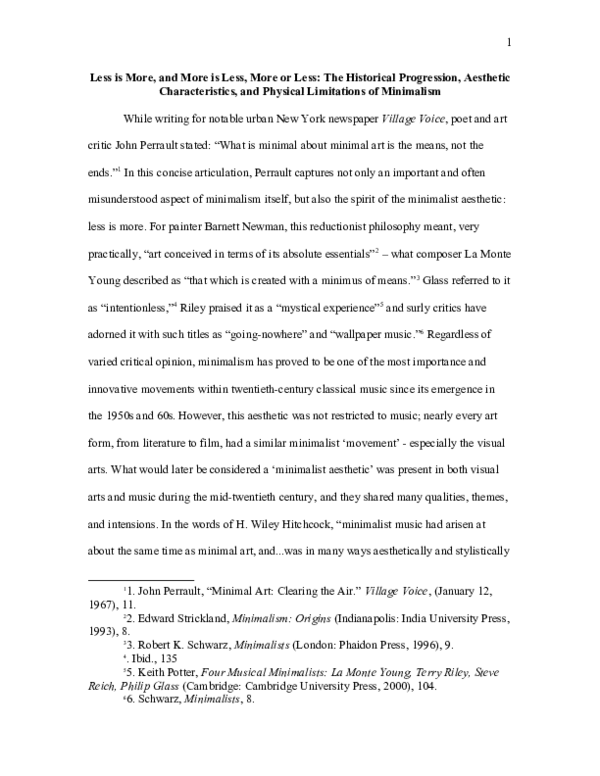 (DOC) Less is More, and More is Less, More or Less: The Historical ...