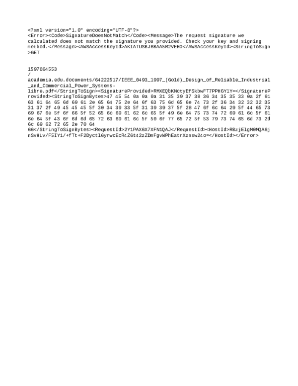 (PDF) IEEE Recommended Practice for the Design of Reliable Industrial ...