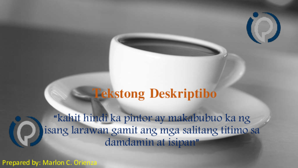 (PDF) Tekstong Deskriptibo