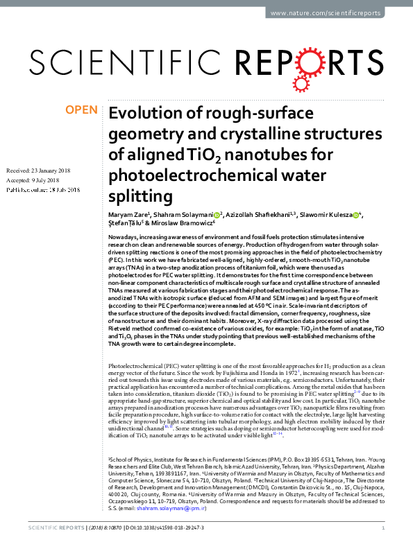 (PDF) Ta-Doped TiO2Nanotubes for Enhanced Solar-Light ...