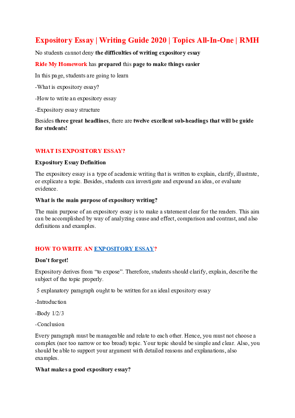 (DOC) Expository Essay