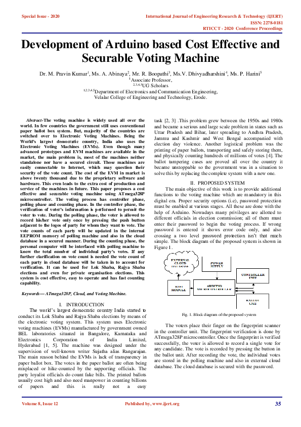 (PDF) IJERT-Development of Arduino based Cost Effective and Securable ...