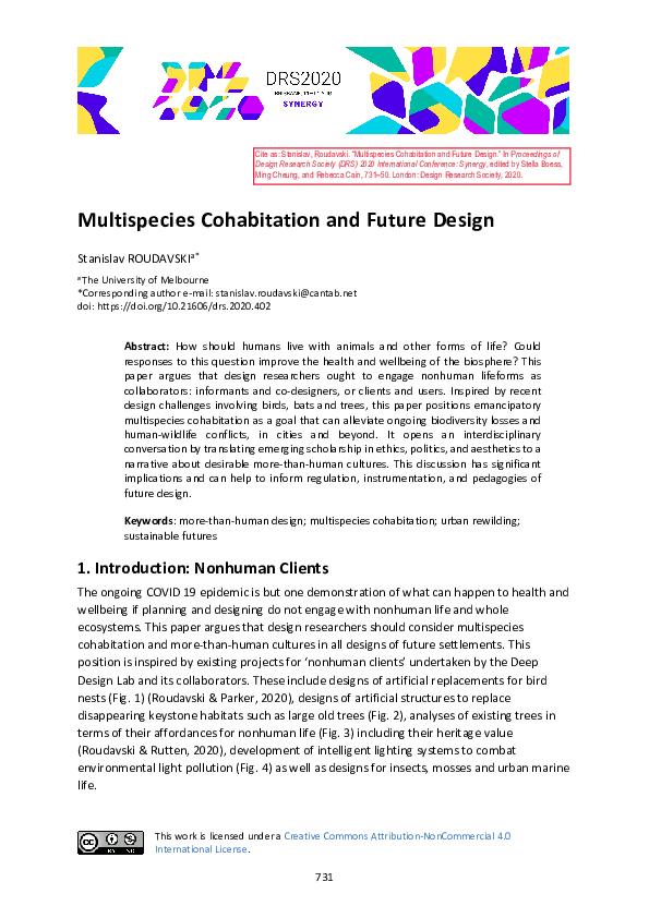 (PDF) Multispecies Cohabitation and Future Design