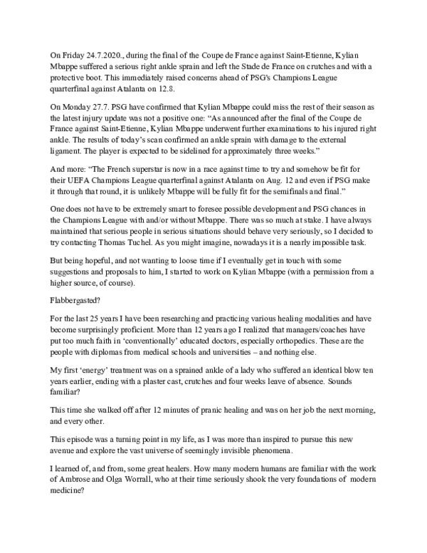 (DOC) The Kylian Mbappe case of sprained ankle external ligament ...