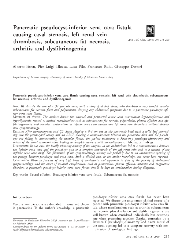 (PDF) Hemodynamic Instability Secondary to Inferior Vena Cava ...