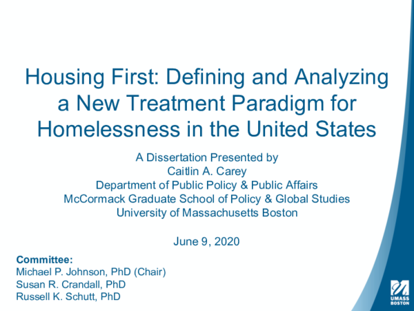 (PDF) Housing First: Defining and Analyzing a New Treatment Paradigm ...