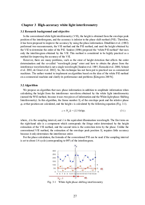 (PDF) Chapter 3 High-accuracy white light interferometry