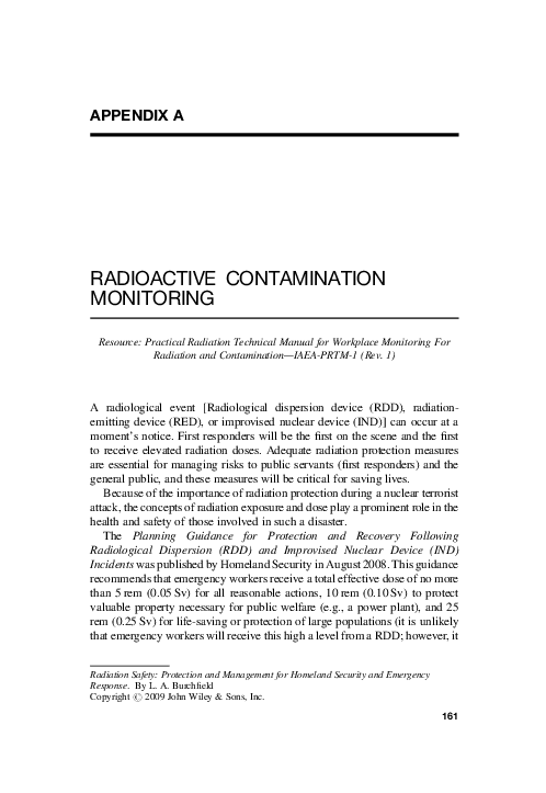 (PDF) Appendix A: Radioactive Contamination Monitoring