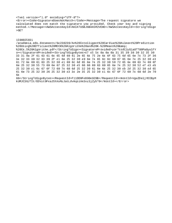 (PDF) An Intelligent Cardiac Ailment Prediction Using Efficient ROCK ...