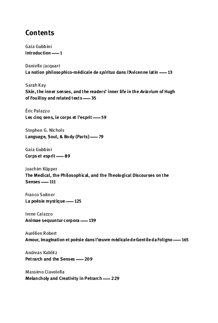 (PDF) Gaia Gubbini, “Introduction”, in "Body and Spirit in the Middle ...