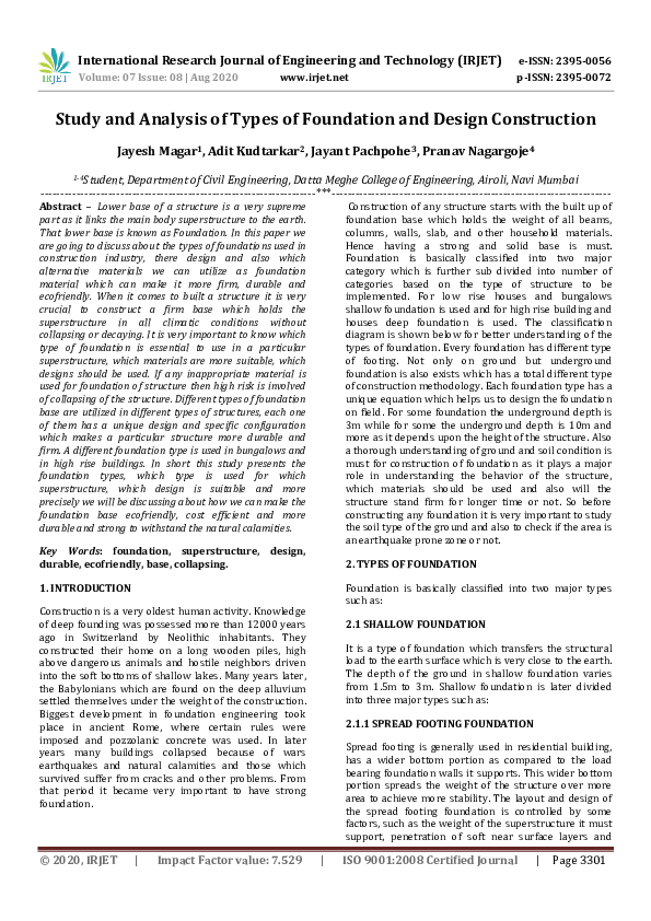 pdf-study-and-analysis-of-types-of-foundation-and-design-construction-jayesh-magar