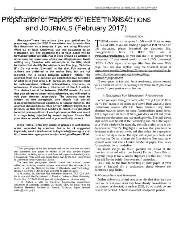 (DOC) Preparation of Papers for IEEE TRANSACTIONS and JOURNALS ...