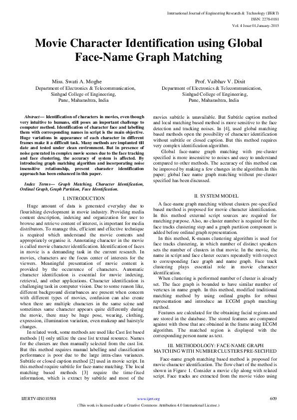 Pdf Character Identification Using Graph Matching Algorithm Ijcsmc