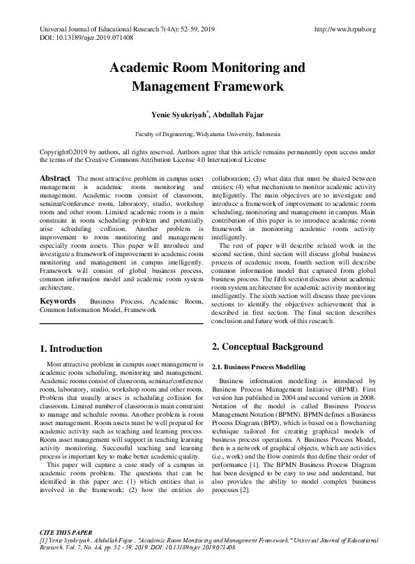 (PDF) Academic Room Monitoring and Management Framework