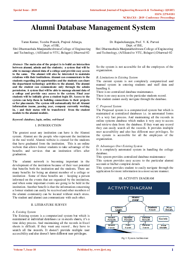 (PDF) IJERT-Alumni Database Management System