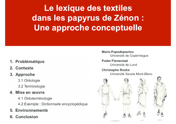 (PDF) Le lexique des textiles dans les papyrus ptolémaïques : une ...