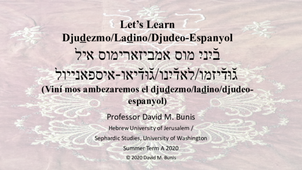 (PPT) Ladino/Judezmo at the University of Washington Summer Program A ...