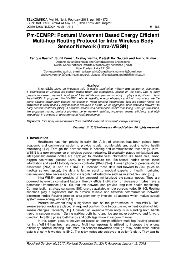 Pdf Pm Eemrp Postural Movement Based Energy Efficient Multi Hop Routing Protocol For Intra