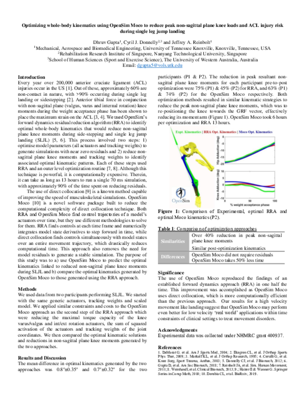 (PDF) Optimizing whole-body kinematics using OpenSim Moco to reduce ...