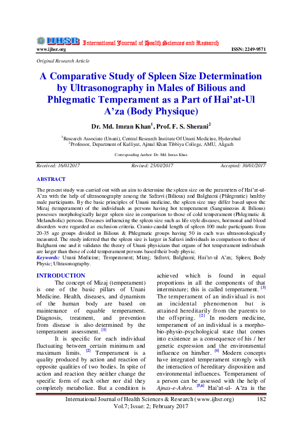 (PDF) A Comparative Study of Spleen Size Determination by ...