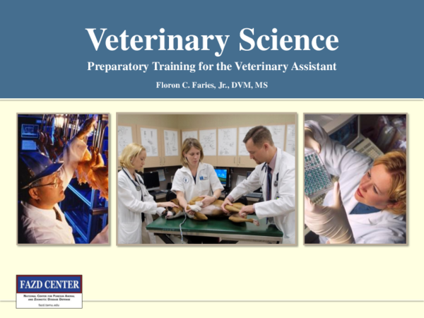 (PDF) Veterinary Science Preparatory Training for the Veterinary Assistant