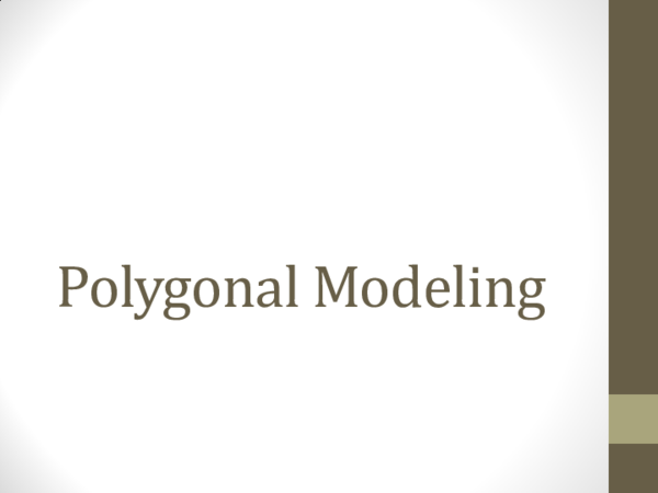 (PDF) Polygonal Modeling