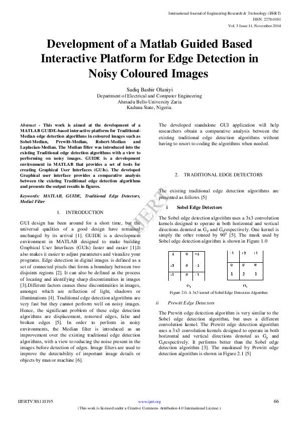 Pdf Ijert Development Of A Matlab Guided Based Interactive Platform For Edge Detection In