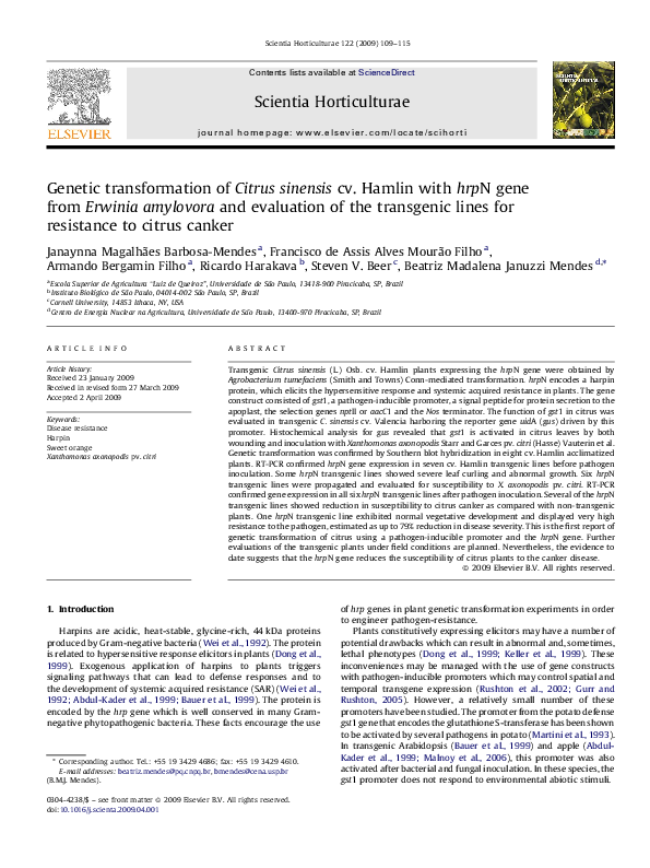 (PDF) Highlights of the University of Florida, Citrus Research and ...