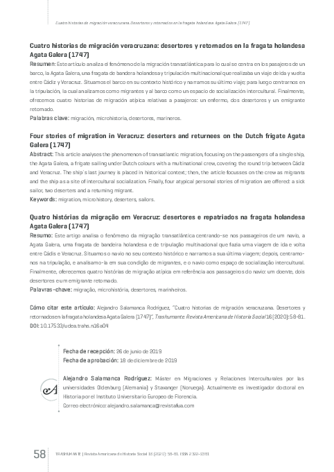 (PDF) Cuatro historias de migración veracruzana: desertores y ...