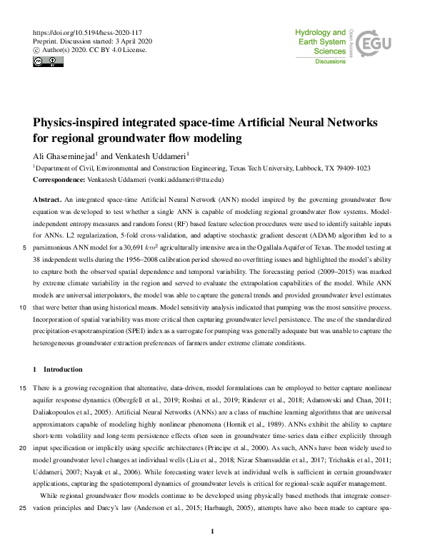 (PDF) Physics-inspired integrated space-time Artificial Neural Networks ...
